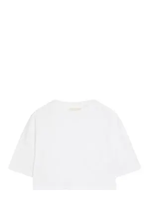 Loulou De Saison Cropped Pima Cotton-jersey T-shirt - White