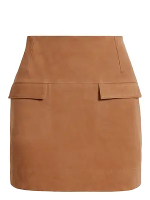 LOULOU STUDIO Veria Mini Skirt - Camel