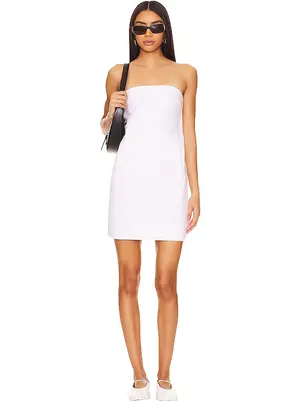 Norma Kamali Strapless Tailored Mini Dress - Snow White