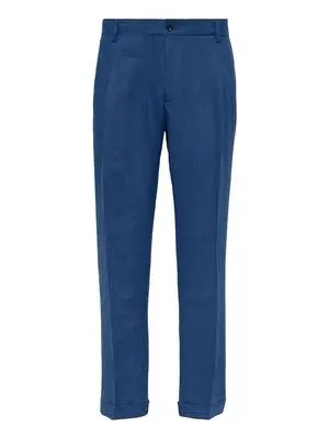 Dolce & Gabbana Linen Slim Pants - Blue