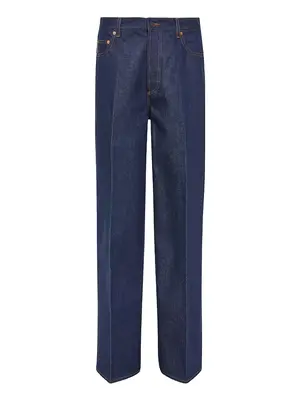 Valentino Garavani Mid-rise Wide-leg Jeans - Blue