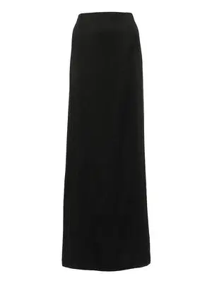 Brunello Cucinelli Satin Maxi Skirt - Black