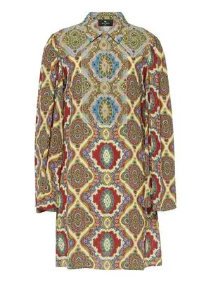 Etro Printed Viscose Blend Minidress - Multicoloured
