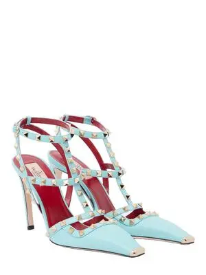 Valentino Garavani Valentino Garavani Rockstud Leather Pumps Blue