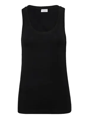 Brunello Cucinelli Cotton-blend Tank Top - Black