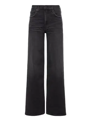 Citizens Of Humanity Loli Mid-rise Wide-leg Jeans - Black