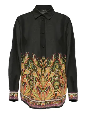 Etro Printed Cotton And Silk Shirt - Multicoloured