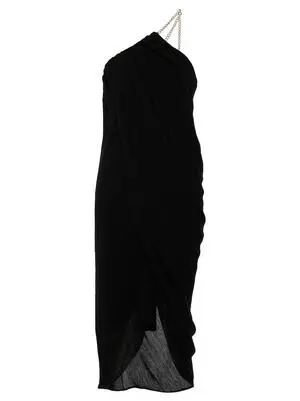 Chloé One-shoulder Midi Dress - Black