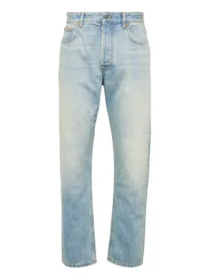 Valentino Garavani Cropped Straight Leg Jeans - Blue