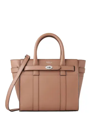 Mulberry Mulberry Mini Zipped Bayswater Leather Satchel Sable