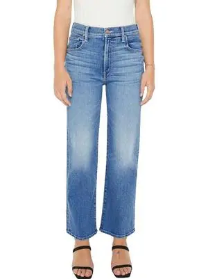 MOTHER LIL' Zip Rambler Flood Jeans Out Of The Blue