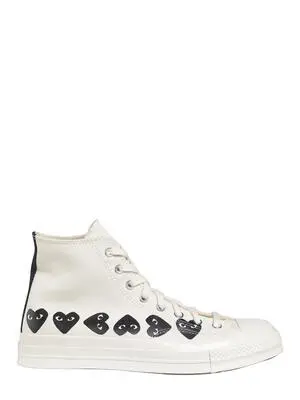 Play Comme Des Garcon Cdg Play X Converse Chuck Taylor All Star Multi-heart High-top Sneakers - Beige