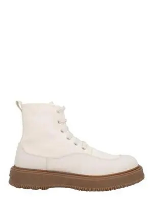 Hogan Lace-up Ankle Boots - Off White