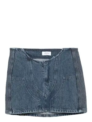 OFF-WHITE™ Flared Denim Skirt - Blue