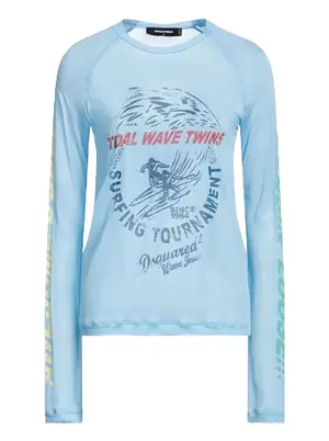 Dsquared2 Printed Long Sleeve T-Shirt Blue
