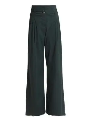 Proenza Schouler White Label Raver Belted Wide-leg Pants - Dark Green