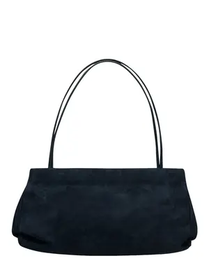 THE ROW The Row Abby Suede Shoulder Bag Blue