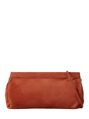 THE ROW The Row Abby Suede Shoulder Bag Red
