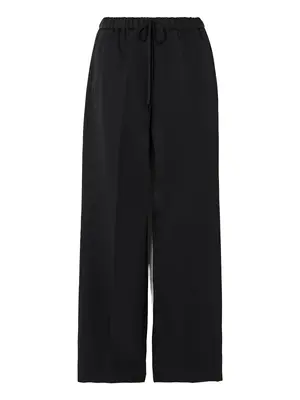 JIL SANDER Wool-gabardine Straight-leg Trousers - Black