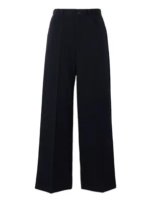 JIL SANDER Wool-gabardine Straight-leg Trousers - Blue