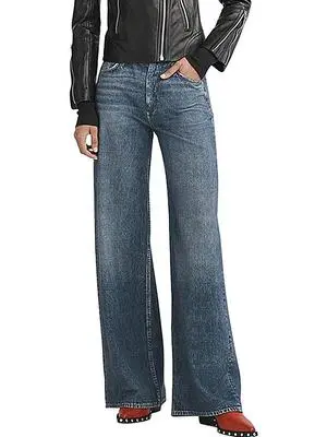 Rag & Bone Miramar Sofie High Rise Wide Leg Sweatpant Jeans - Kimber Wash