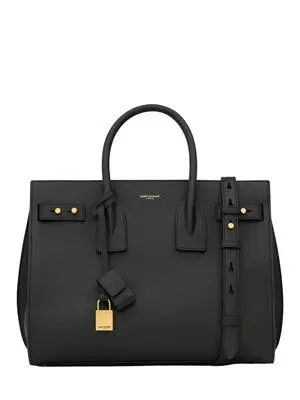 Saint Laurent Sac De Jour Medium In Supple Grained Leather Black