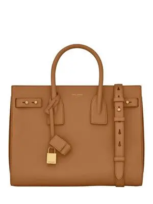 Saint Laurent Sac De Jour Medium In Supple Grained Leather Cinnamon
