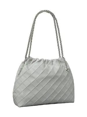 Tory Burch Tory Burch Fleming Soft Hobo Bag Gray
