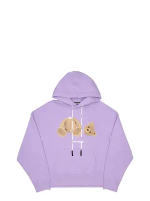Palm Angels Bear Appliqué Hoodie - Purple