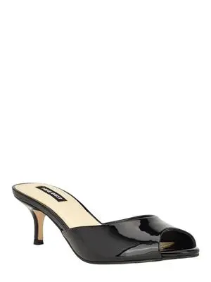Nine West Nine West Luvlie Kitten Heel Slide Sandal Black
