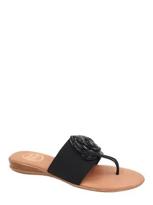 Andre Assous Nara Sandal - Black Patent