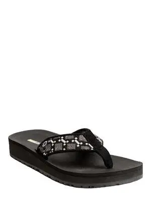Minnetonka Hedy 2.0 Flip Flop - Black Geometric