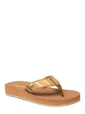 Minnetonka Hedy 2.0 Flip Flop - Tan Multi