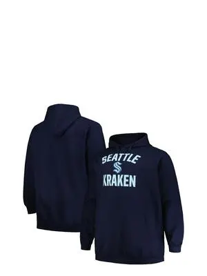 Profile Seattle Kraken Arch Over Logo Pullover Hoodie - Navy