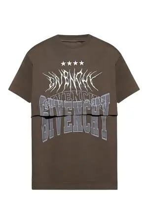 Givenchy Layered Cotton T-shirt - Brown