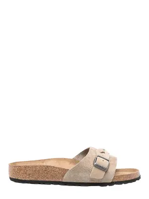 BIRKENSTOCK Buckled Suede Sandals - Neutrals