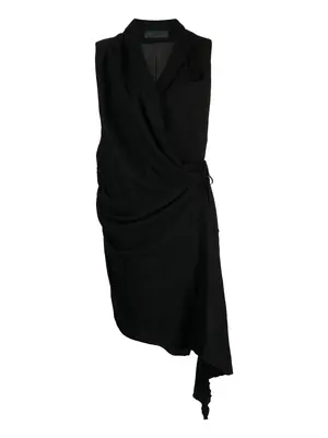 MARC LE BIHAN Draped Wool Vest - Black