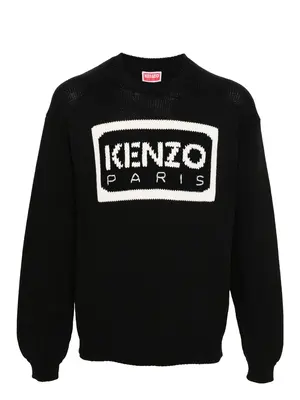 Kenzo Intarsia-logo Knit Jumper - Black