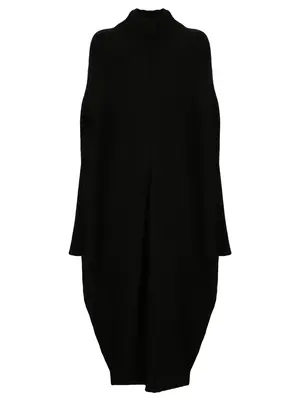 FORME D'EXPRESSION Mock-neck Knitted Midi Dress - Black