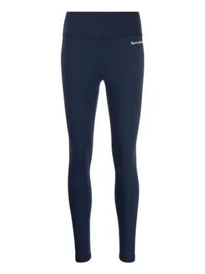 SPORTY & RICH Serif Logo-print Leggings - Blue