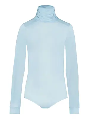 MAISON MARGIELA Four-stitch Sheer Bodysuit - Blue