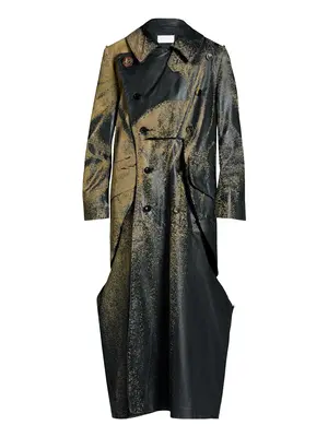 MAISON MARGIELA Spray-paint Trench Coat - Black