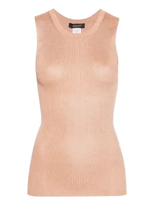 Fabiana Filippi Lurex Ribbed Tank Top - Neutrals