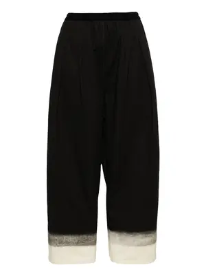 MAISON MARGIELA Pinstriped Wide-leg Trousers - Black