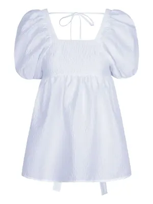 Cecilie Bahnsen Alma Matelassé Blouse - White
