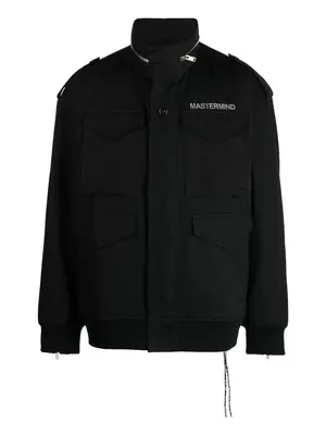 MASTERMIND WORLD Logo-print Zip-detail Jacket - Black