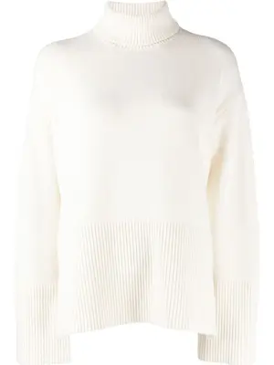 Alexis Yvonne Roll-neck Jumper - White