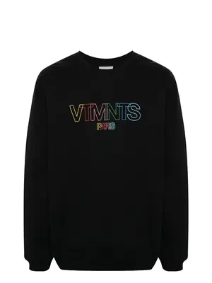 VTMNTS Logo-print Crew-neck Sweatshirt - Black