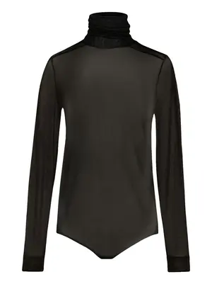 MAISON MARGIELA Four-stitch Sheer Bodysuit - Black