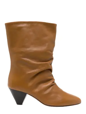 Isabel Marant Reachi Leather Boots - Brown